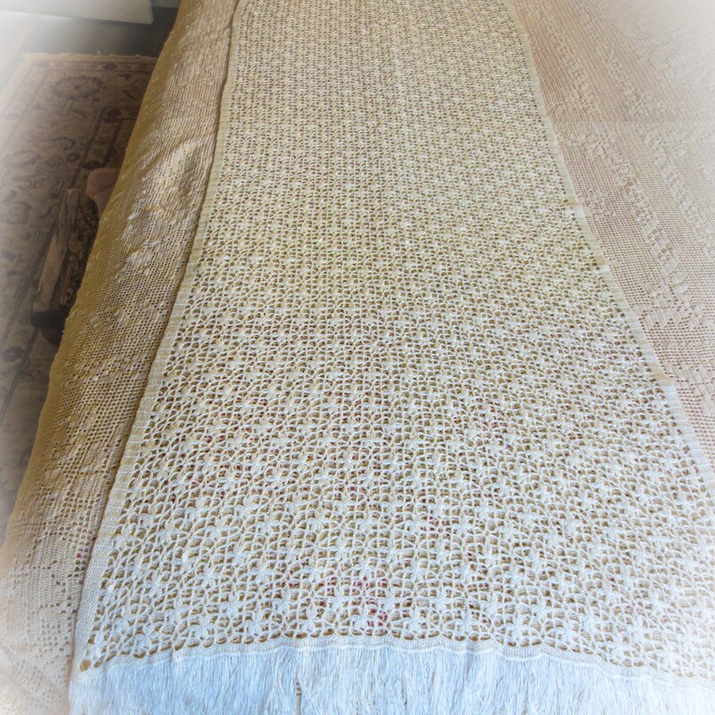 White Table Runner Fringe - Etsy