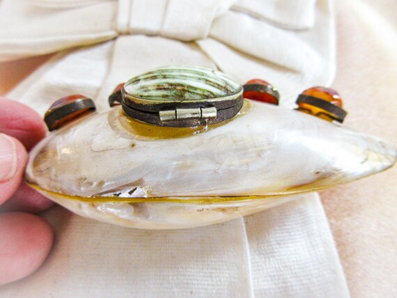 Antique Shell Snuff Box, Victorian Little Purse, Moth… - Gem