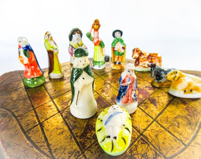 Feves, Vintage Creche Nativity Figures, Feve Figurines, Antique ...