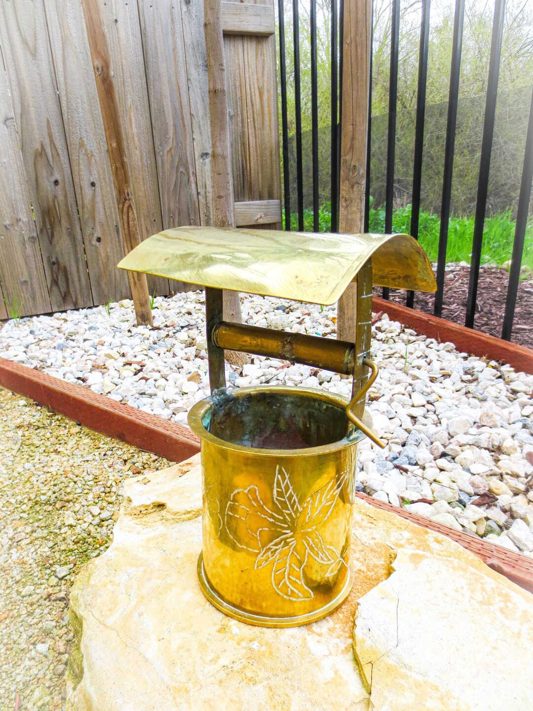 Trench Art Shell Casing Well With Pulley, Shell Casing Artwork, WWII ...