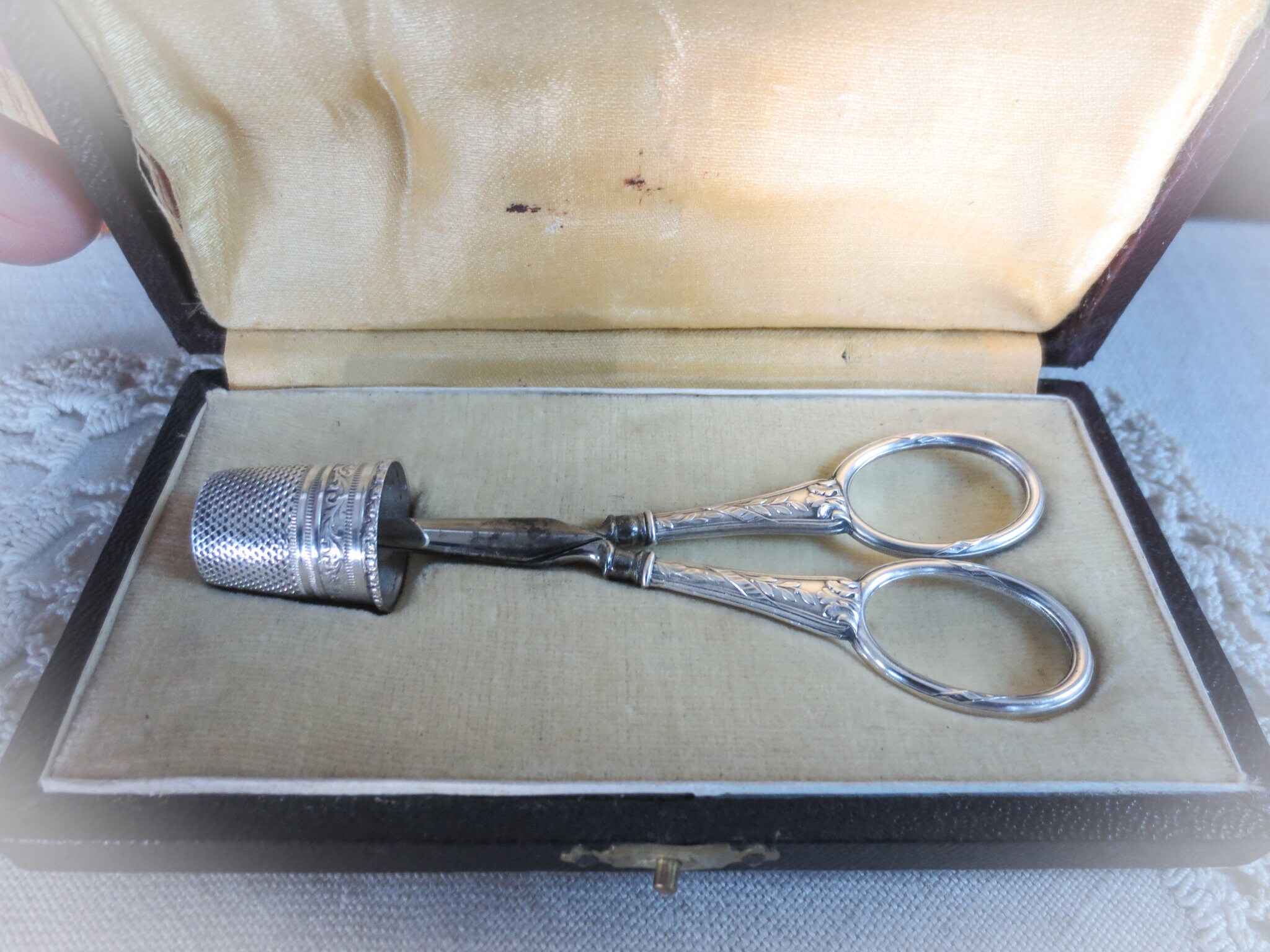 French Antique Sterling Silver Sewing Kit Sewing Case | Etsy