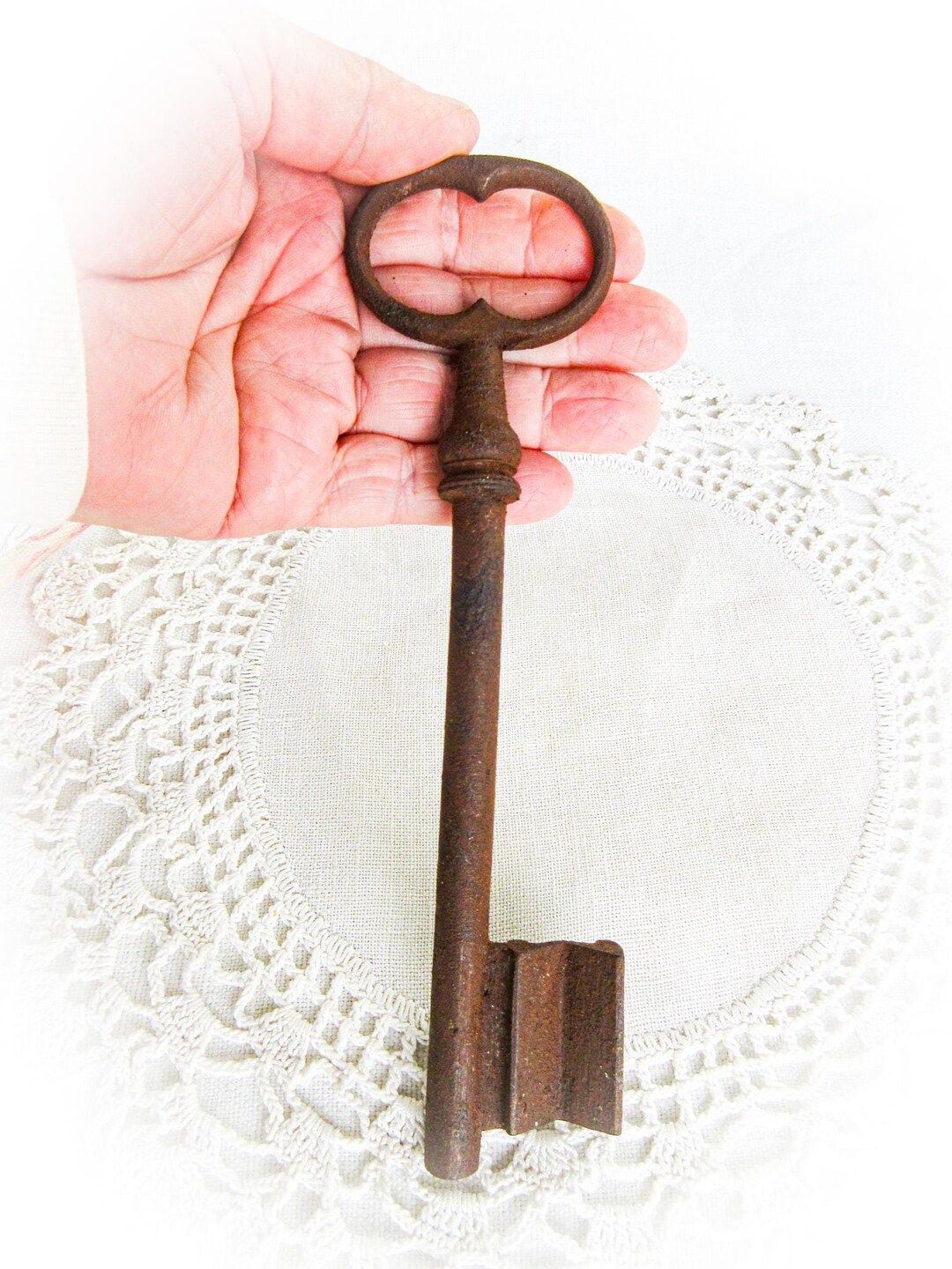 Huge Chateau Skeleton Key, 1800s, French Antique Key, Dungeon Key, Very ...