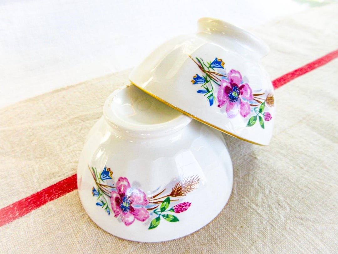 Pair of Small French Antique Coffee Bowls- Cafe Au Lait, France, French ...