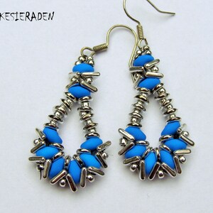 English Pattern for Tri Bead Earrings - Etsy
