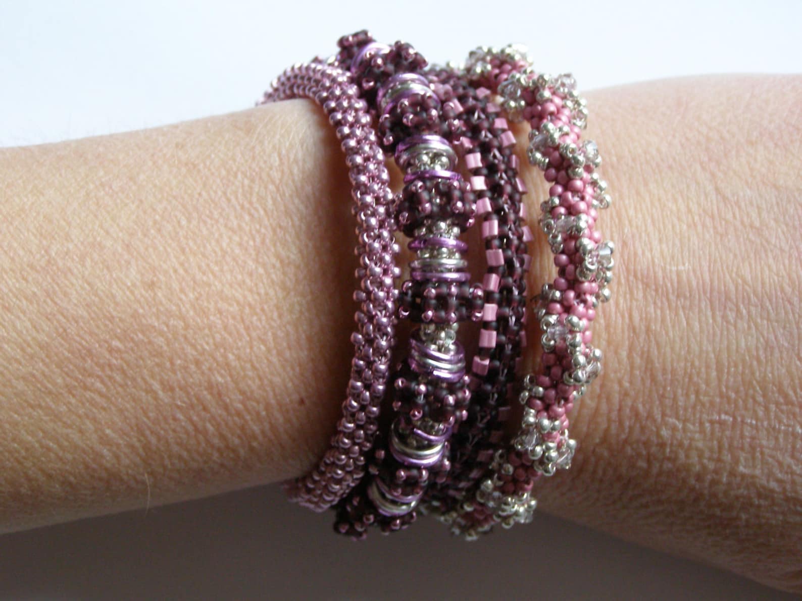English Pattern Spiral Bangle. A Cubic Right Angle Weave - Etsy