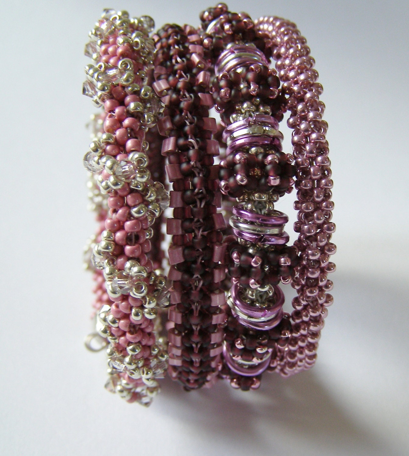 English Pattern Spiral Bangle. A Cubic Right Angle Weave - Etsy