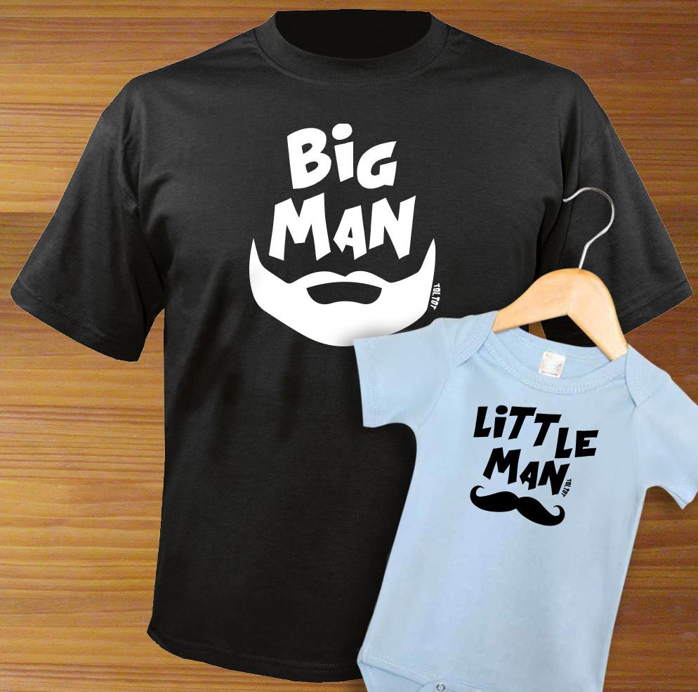 Big Man Little Man Adult Shirt and Baby One Piece Bodysuit PAIR - Etsy