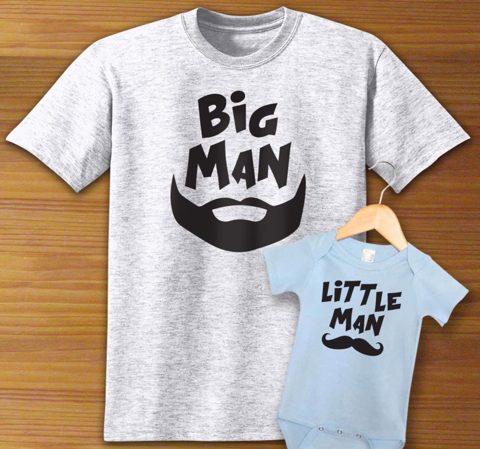 Big Man Little Man Adult Shirt and Baby One Piece Bodysuit PAIR - Etsy