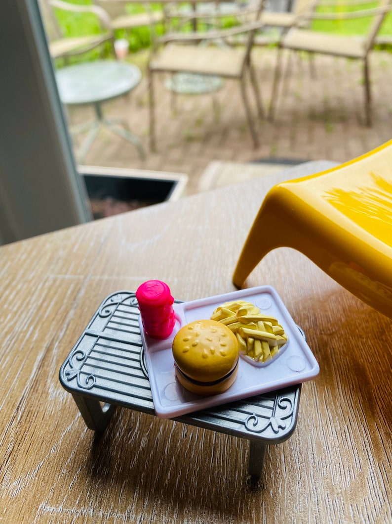 Barbie Doll Food Mini Lot, Barbie American Fave Food, Hamburger Fries ...