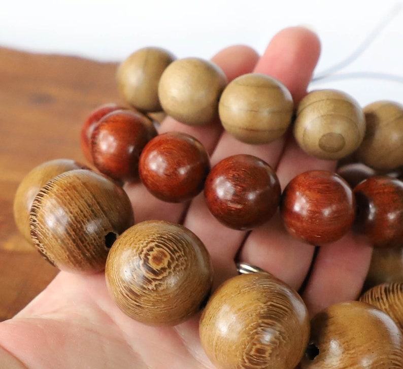 8 12mm 15mm 18mm 24mm LARGE Natural Wooden Round Beads | Etsy