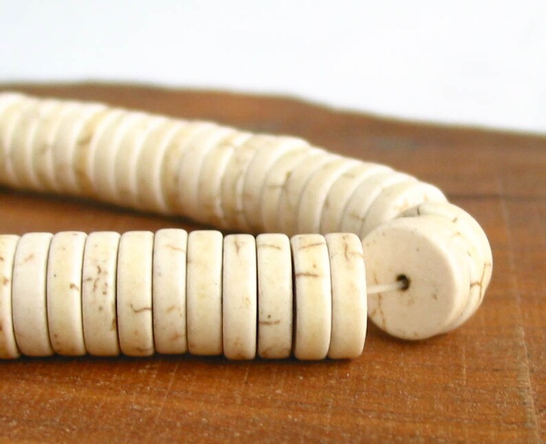 15 12mm heishi disc tire wheel beads gemstone | Etsy