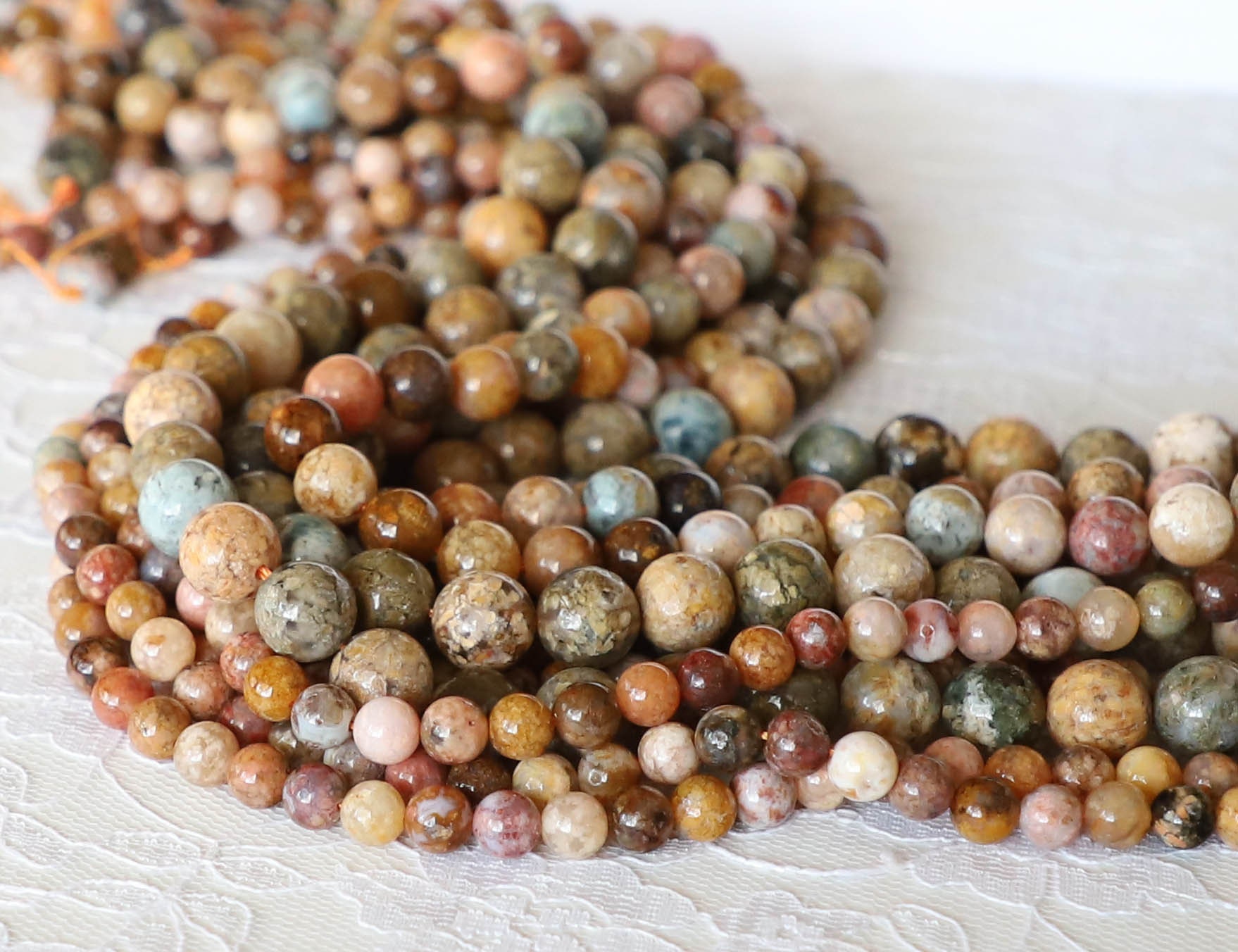 15 6mm 8mm 10mm 12mm Snakeskin Agate PLAIN Round Beads - Etsy