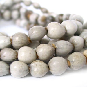 22" UGANDA African Painted Graduated Colorful Wood Round Beads Plant ...