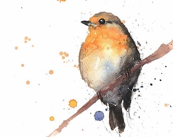 Robin Watercolor | Etsy
