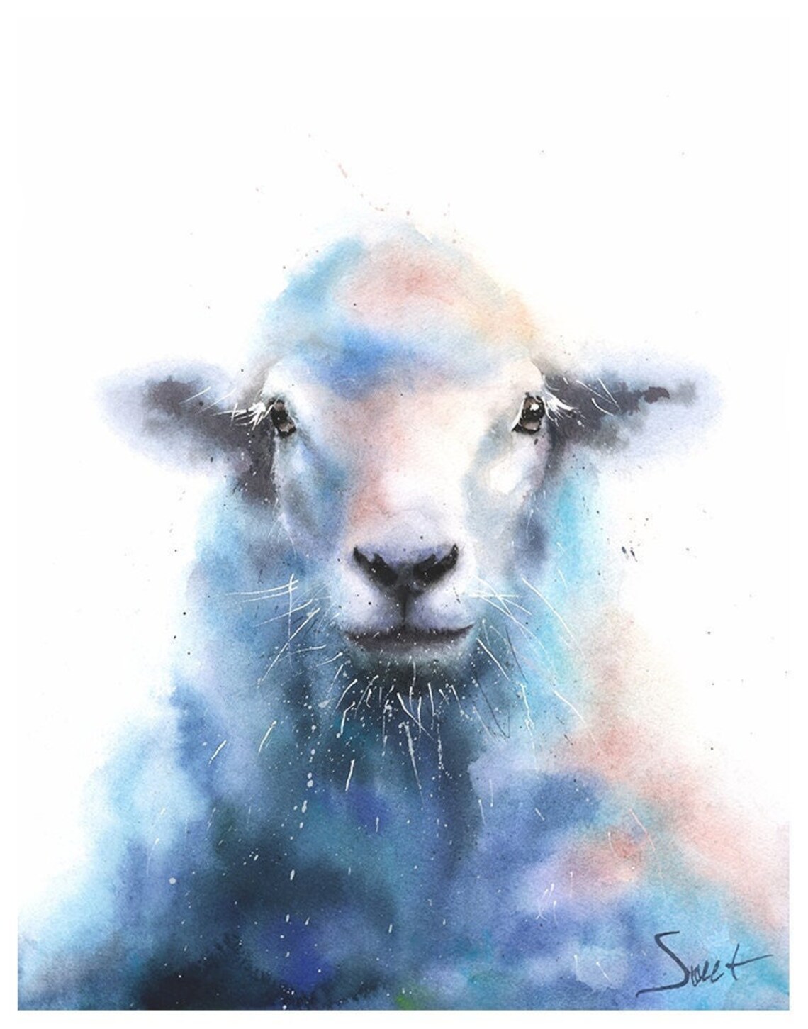 Sheep Watercolor Print Sheep Painting Sheep Decor Sheep - Etsy