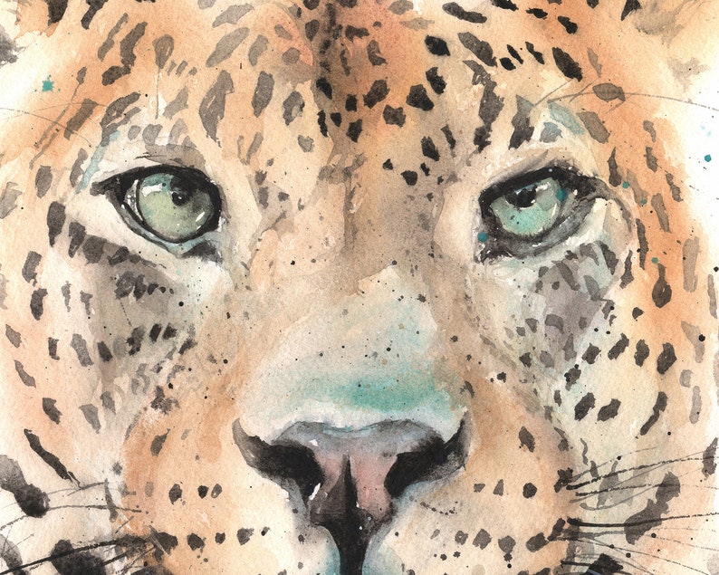 Leopard Watercolor Painting Original Art by Eric Sweet - Etsy