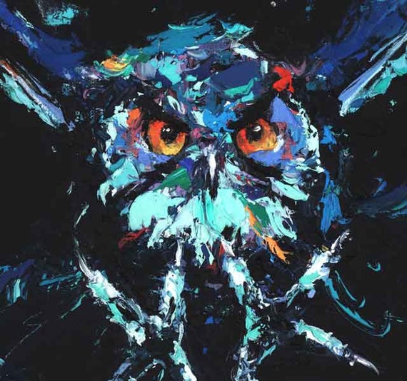 Moderne Eulenkunst Wandbild 'Moderne Pop Art Löwe Kunst' Bilderart