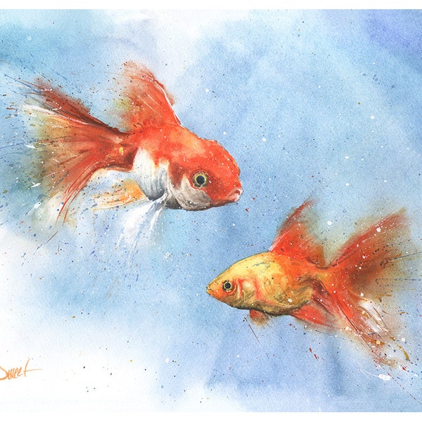 Goldfish Art - Etsy