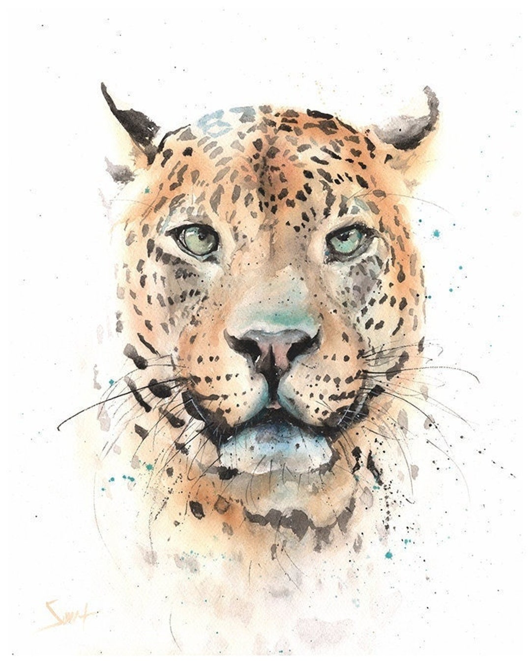 Leopard Watercolor Painting Original Art by Eric Sweet - Etsy
