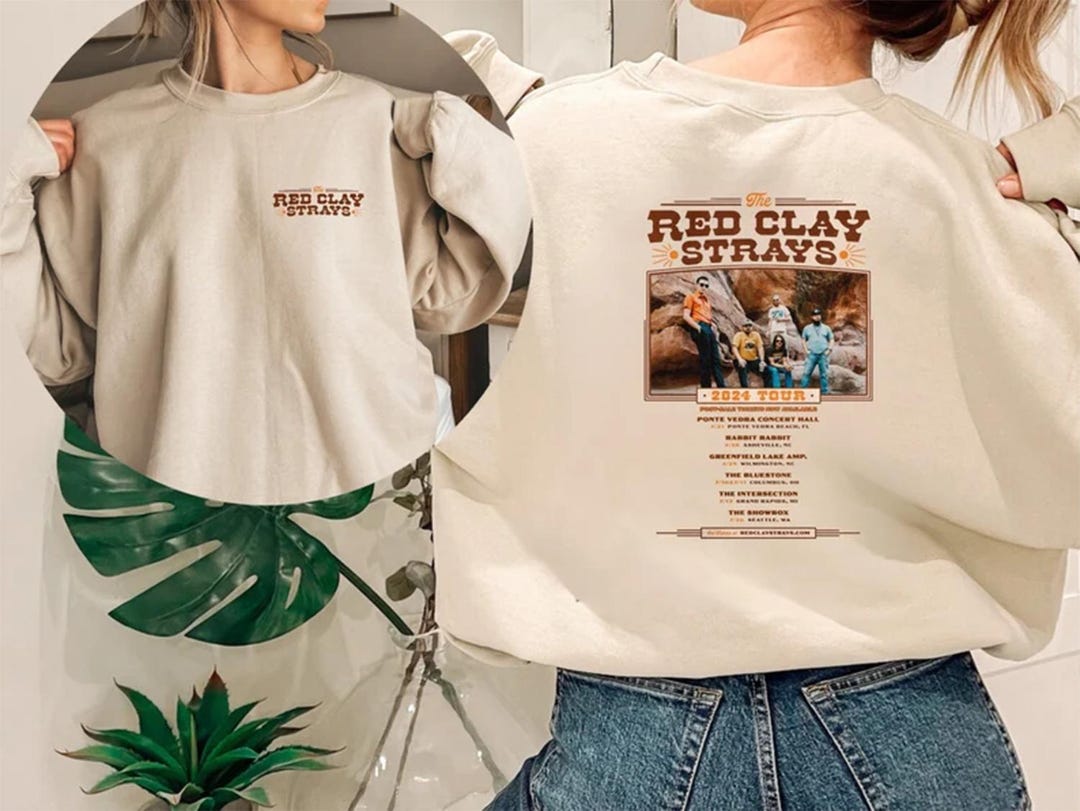 The Red Clay Strays, Red Clay Strays, 2024 Tour, Tour Shirt, Country ...