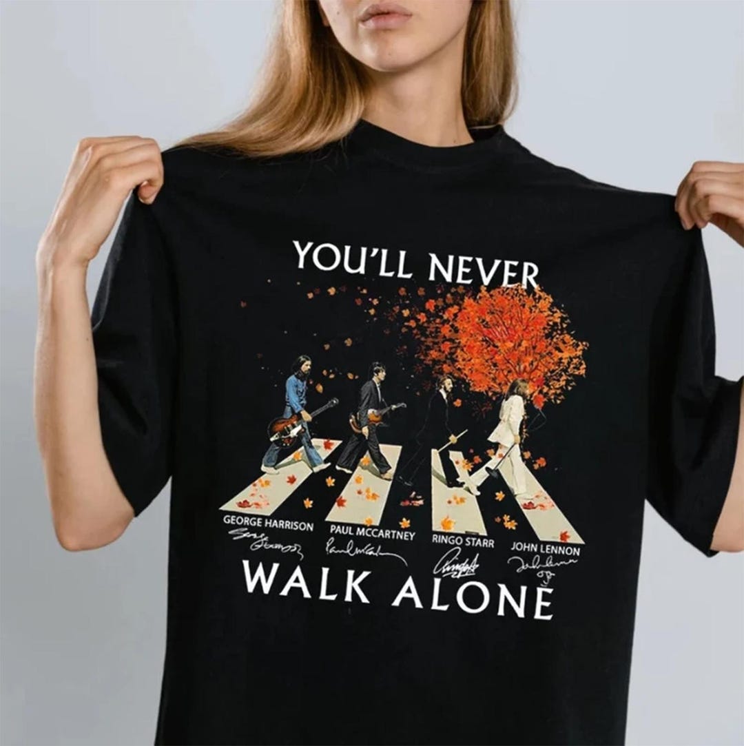 The Beatles Walking Across Abbey Road Christmas Signatures Shirt, the ...