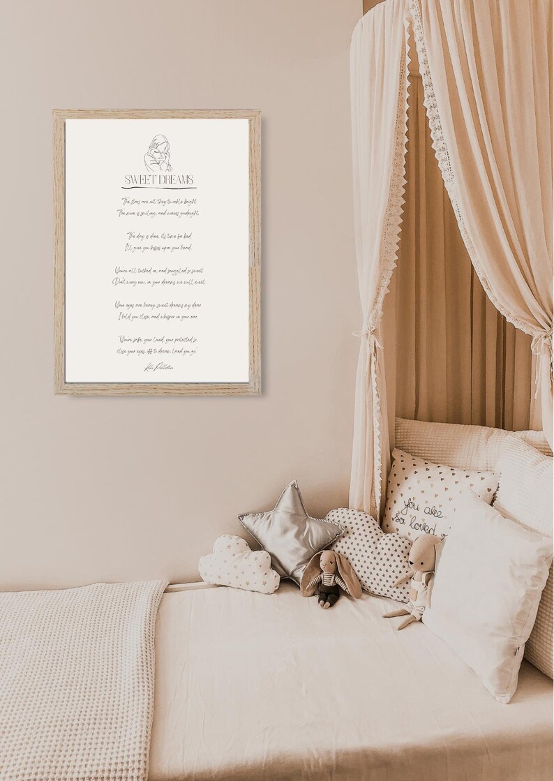 Bed Time Poem, Nursery Poem, Nursery Bed Time, Time for Bed, Newborn ...