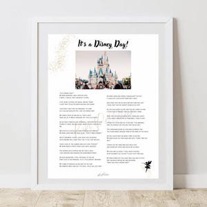 It's a Disney Day Poem /walt Disney World Vacation Short Story/ Disney ...