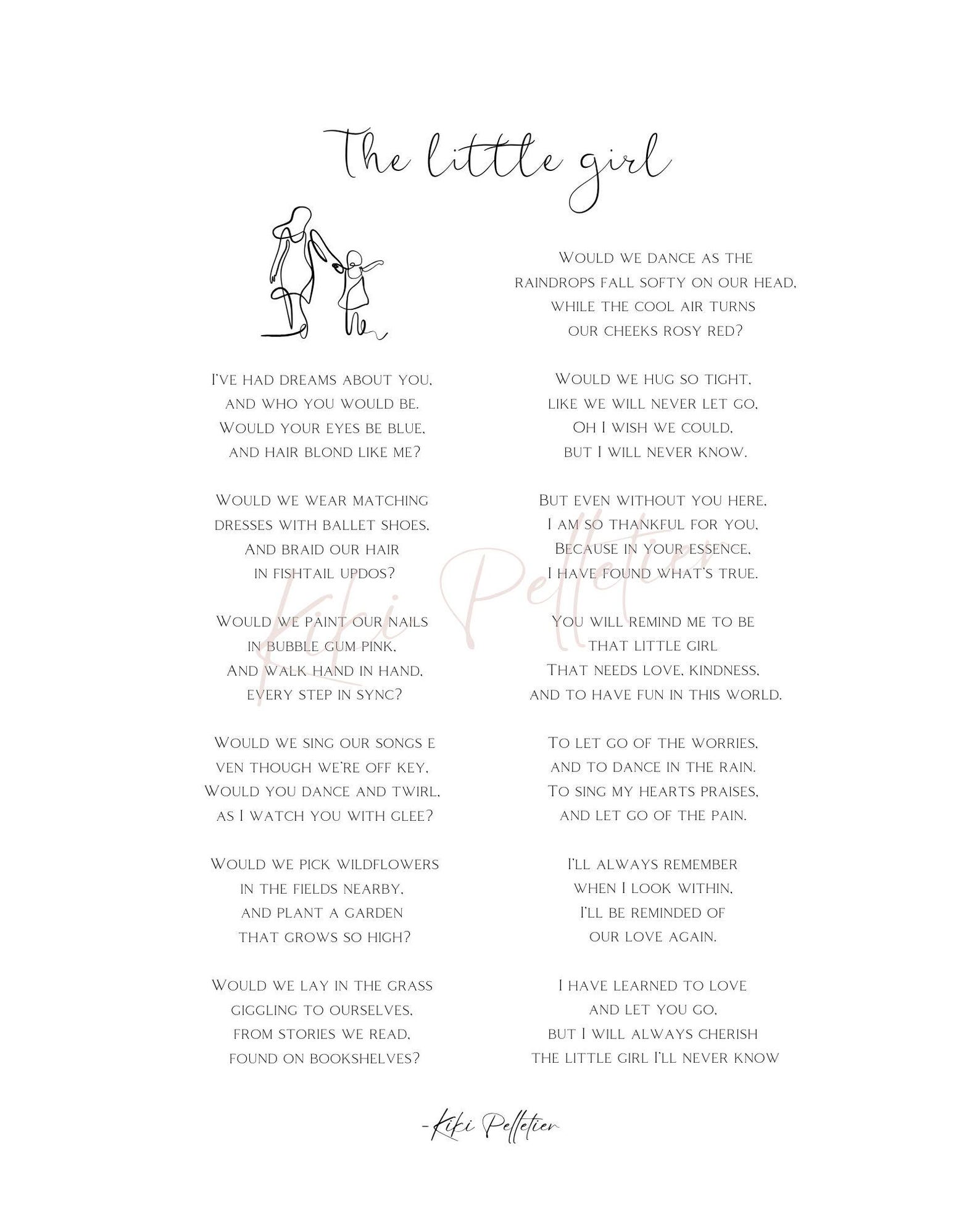 Pregnancy and Infant Loss Poem/ Loss of a Baby Girl / A Letter From ...