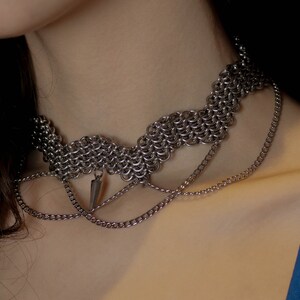 Collier / Choker anastasia Edgy En Acier Inoxydable - Etsy