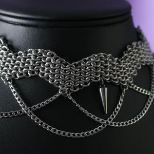 Collier / Choker anastasia Edgy En Acier Inoxydable - Etsy