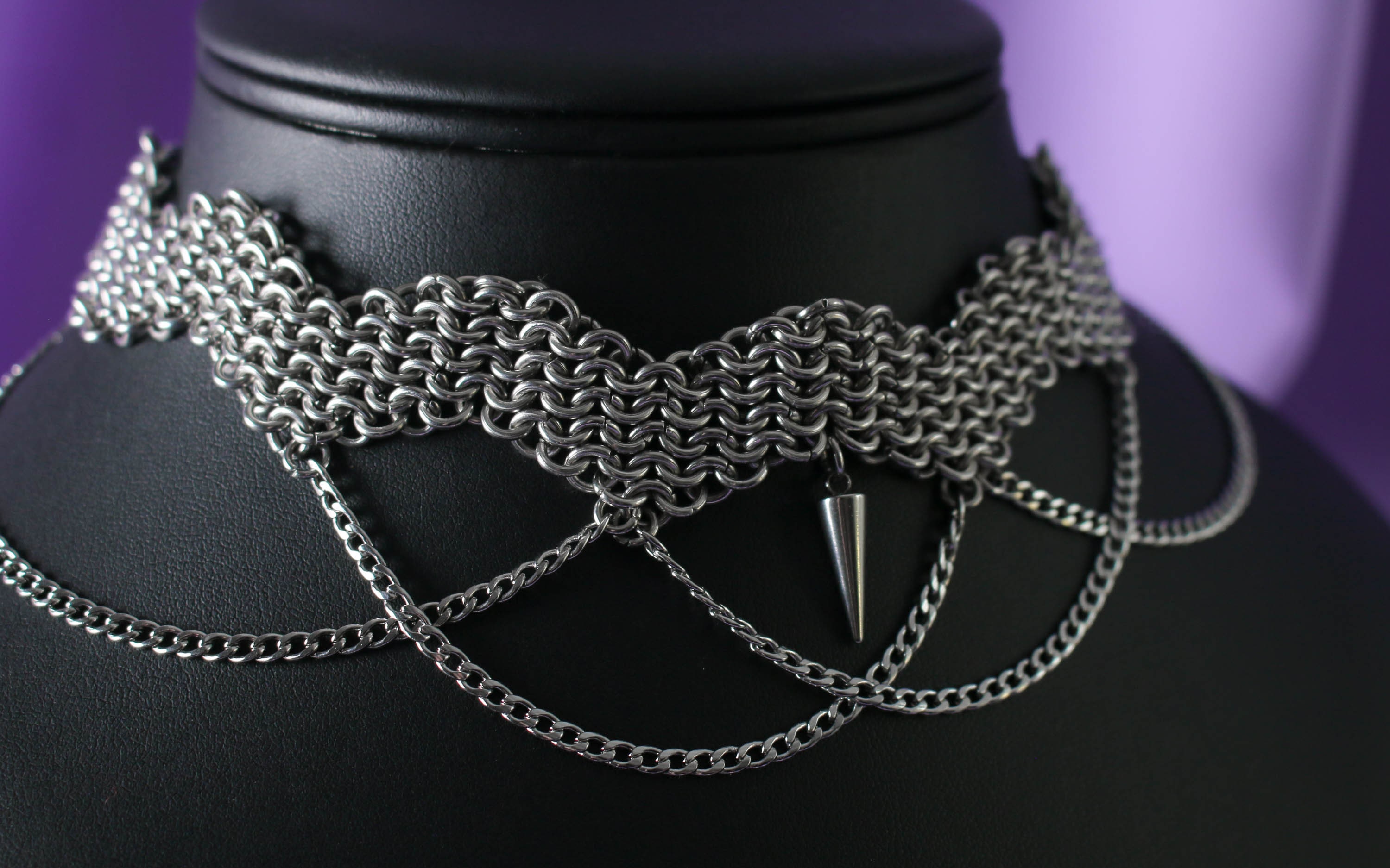 Collier / Choker anastasia Edgy En Acier Inoxydable - Etsy