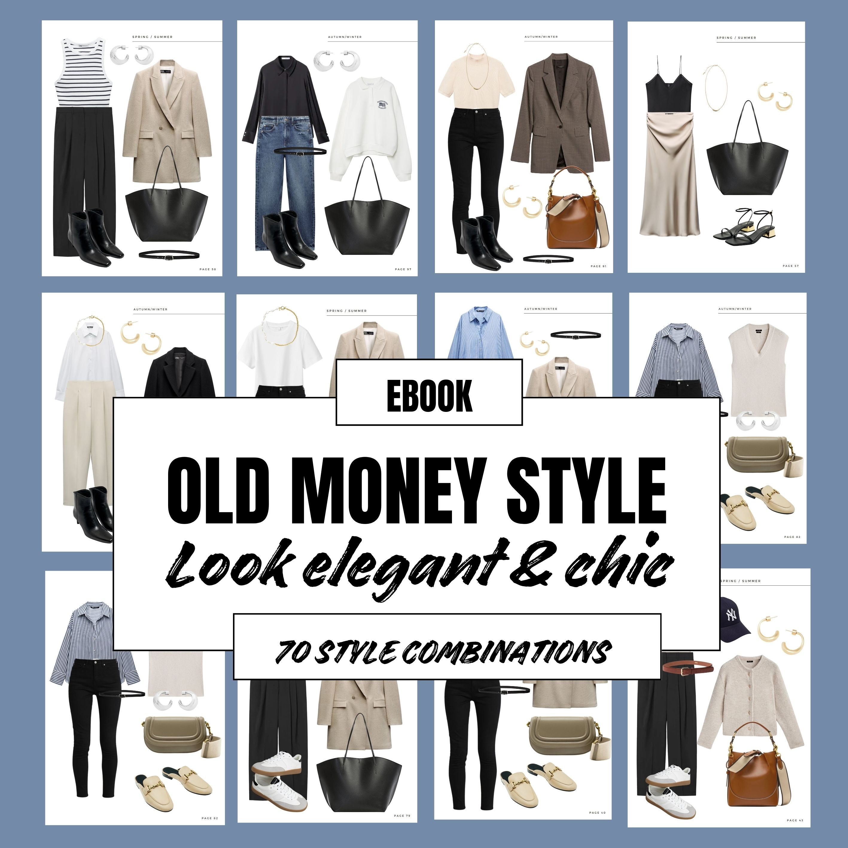 Old Money Classic Style Capsule Wardrobe Oufits Combinations Digital