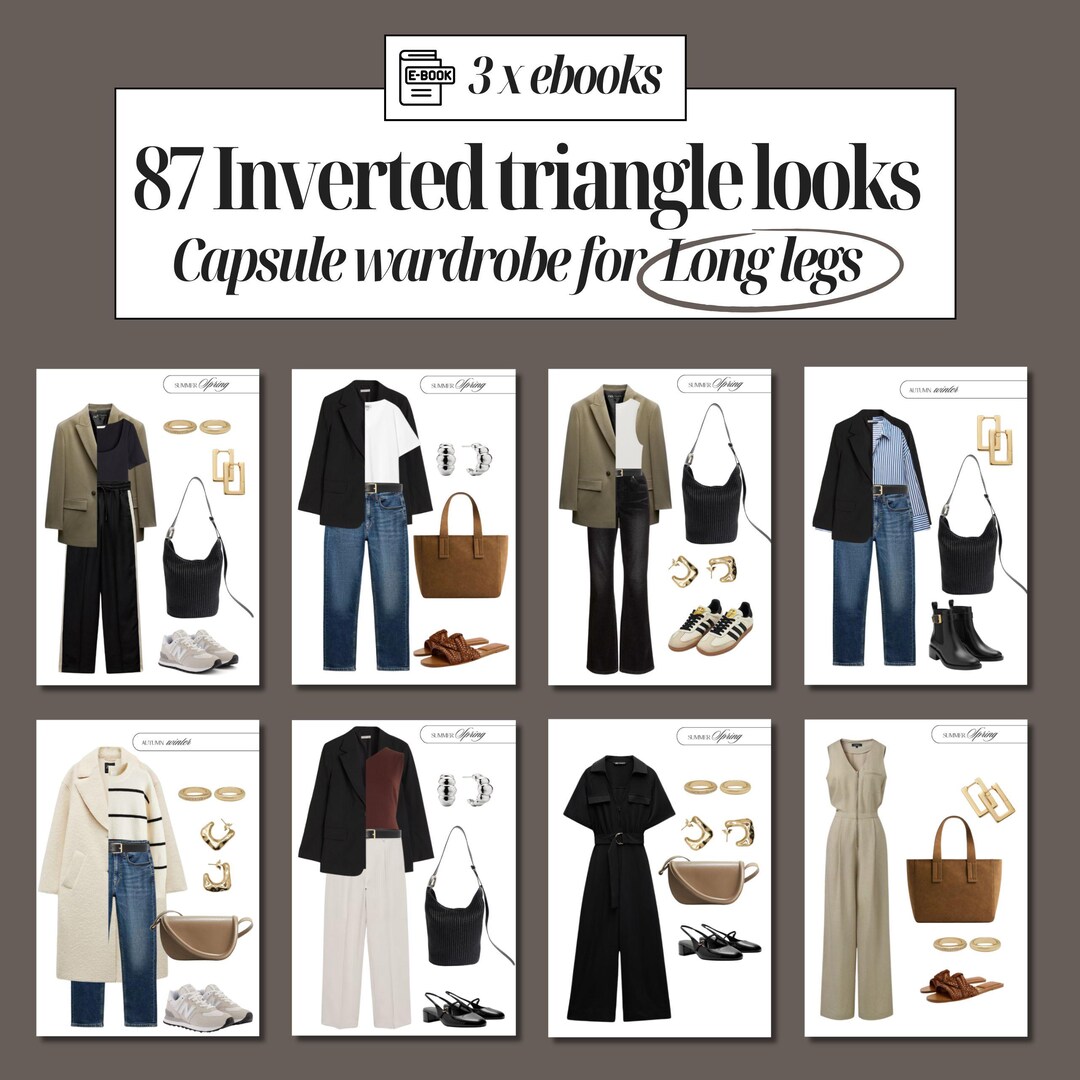 Capsule Wardrobe for Inverted Triangle Body Type W/ Long Legs | 87 ...