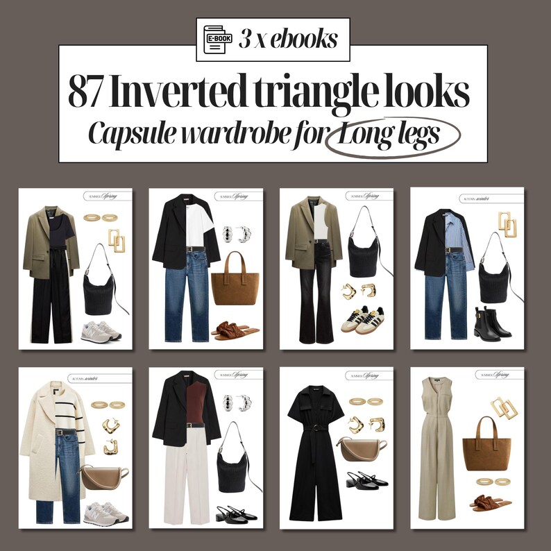 Capsule Wardrobe for Inverted Triangle Body Type W/ Long Legs | 87 ...