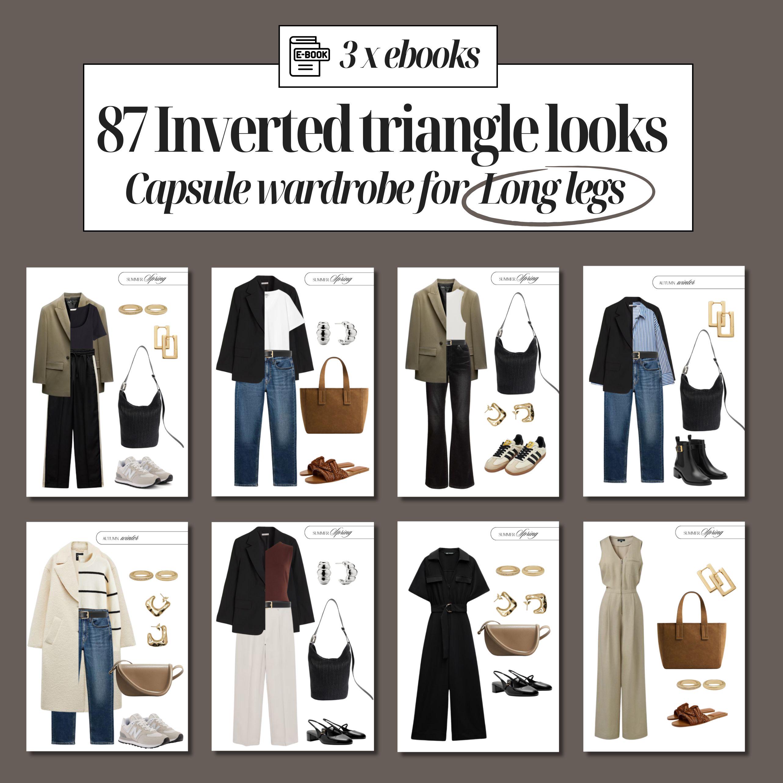 Capsule Wardrobe for Inverted Triangle Body Type W/ Long Legs | 87 ...