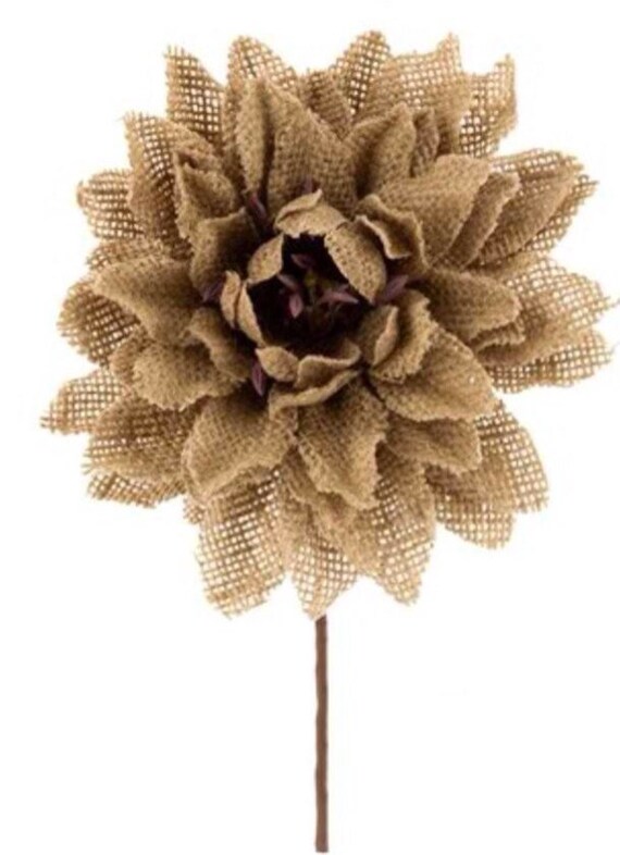 Primitive Burlap Dahlia Flower Rustic Wedding Shabby Chic - Etsy