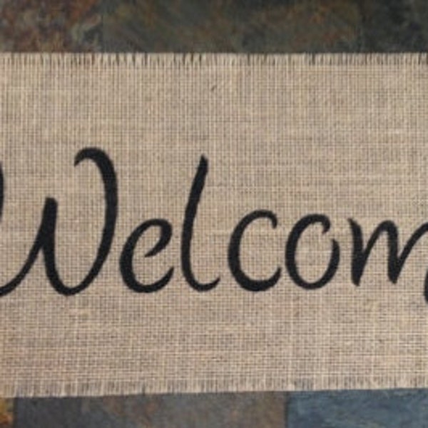 Burlap Welcome Sign - Etsy