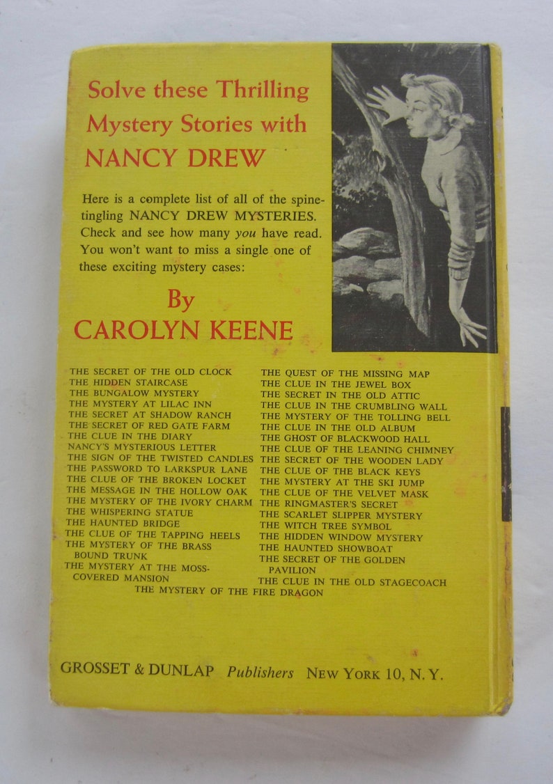 Nancy Drew #2 the Hidden Staircase, Carolyn Keene Mystery, Lists to ...