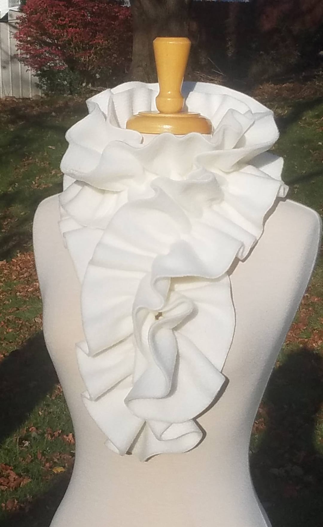 EXTRA Long Ruffle Fleece Scarf, Double Length Ruffle Scarf, Fleece Neck ...