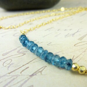 Emerald OR London Blue Topaz Chakra Necklace, 14k Gold Fill, Brings ...