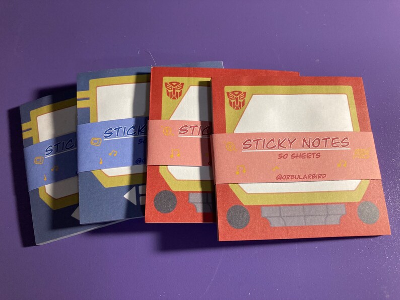 Transformers Themed Sticky Notes - Etsy