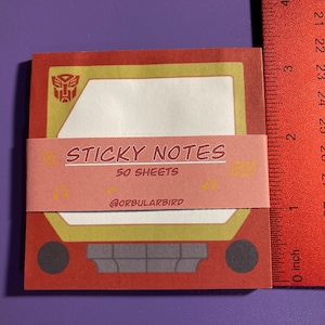 Transformers Themed Sticky Notes - Etsy