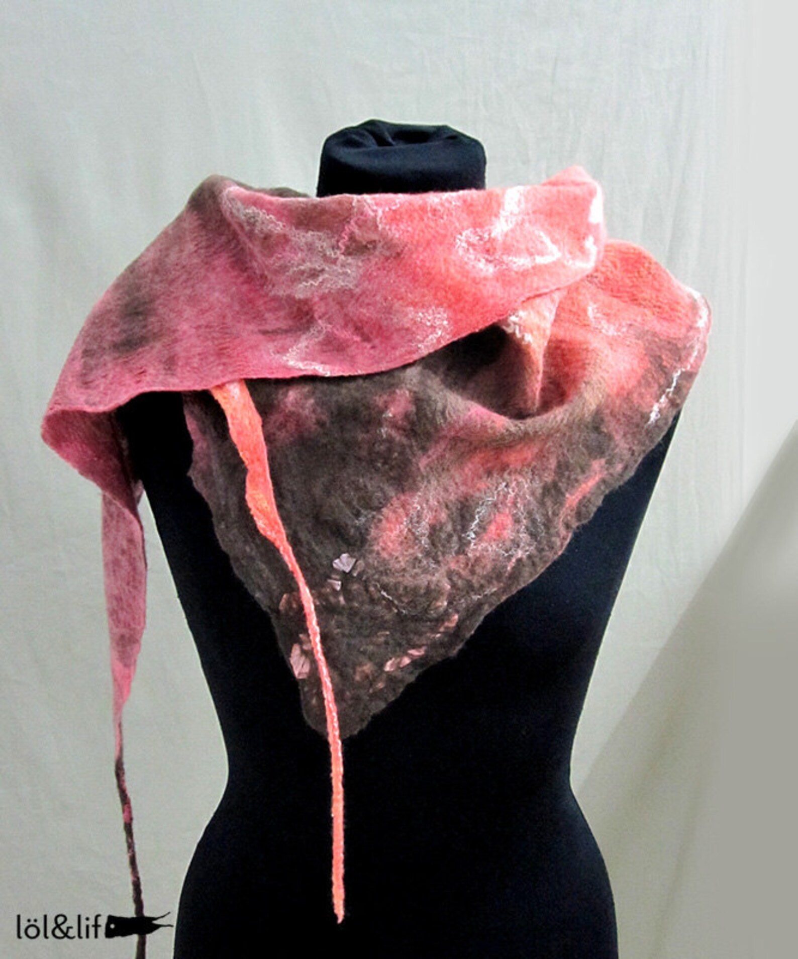 Coral Trip - Silk Felted Scarf, Nuno-felted Scarf, Shawl, Accessory ...