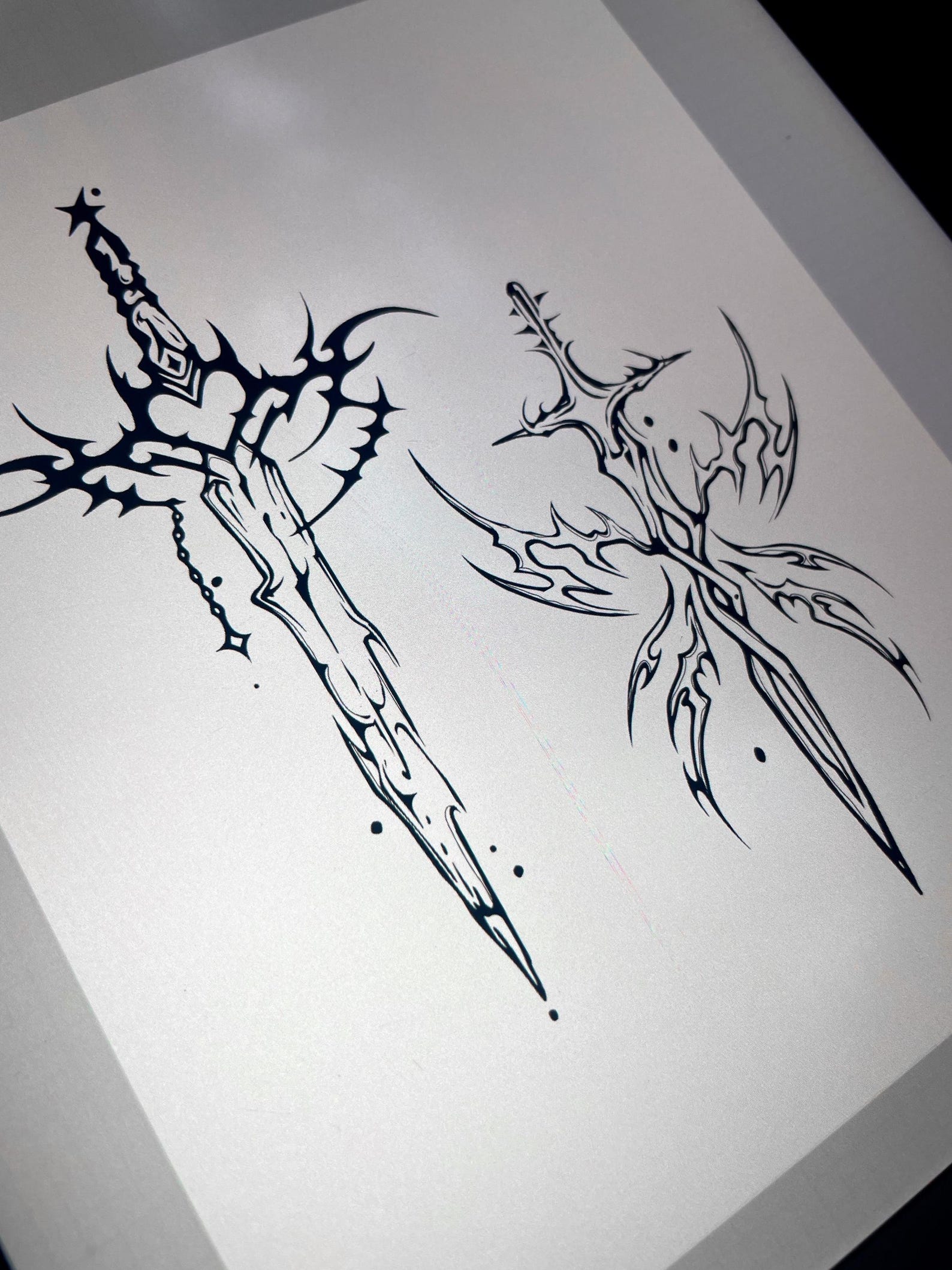 Cyber Sigilism Sword Tattoo Bundle | 20 Digital Designs | Butterfly ...