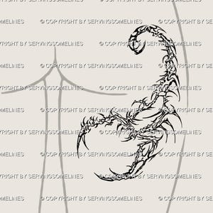 Sigil Scorpion Tattoo Stencil – Cybersigil Scorpion Design, Cybertribal ...