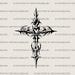 Cybersigilism Cross Tattoo Stencil – Neotribal Gothic Cross Design, Y2K ...
