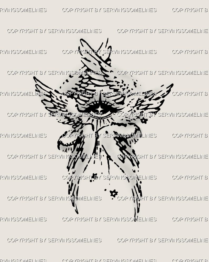 Biblically Accurate Angel Tattoo Stencil (digital Download ...