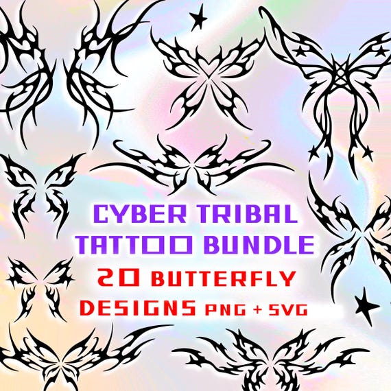 Y2k tribal tattoo cyber sigilism - Bronctattooaus.com