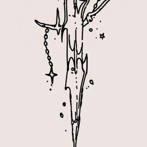 Cybercore Sword Tattoo Design | Tattoo Ticket | Cyber Sigilism ...