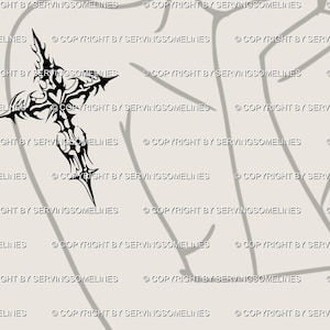 Cybersigilism Cross Tattoo Stencil – Neotribal Gothic Cross Design, Y2K ...